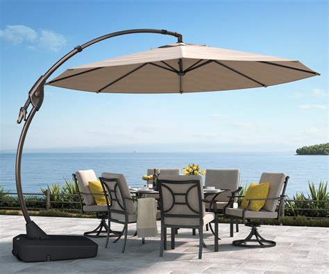 Flameandshade 10 Ft Cantilever Offset Outdoor Patio Umbrella