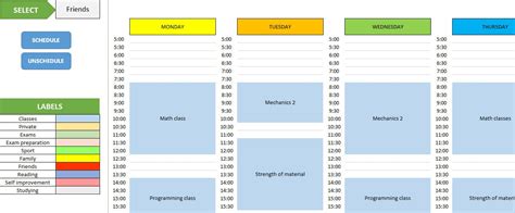 Babe DIGITAL Planner EXCEL Template Babe Weekly Planner Weekly Schedule Colored