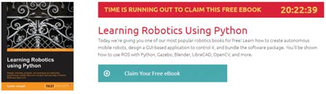 Livro De Graça Do Dia Learning Robotics Using Python Embarcados