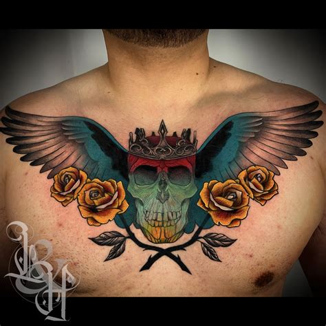 Wing Chest Tattoo