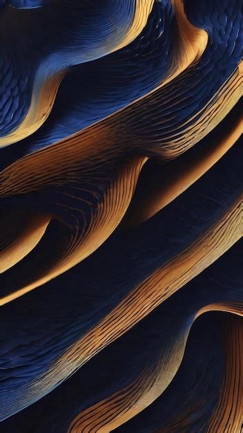 Premium Photo Abstract Wave Motion Pattern And Dynamic Mesh Line On Dark Blue Background