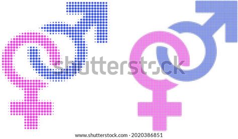 Pixelated Halftone Straight Sex Symbol Icon Stock Vector Royalty Free Shutterstock