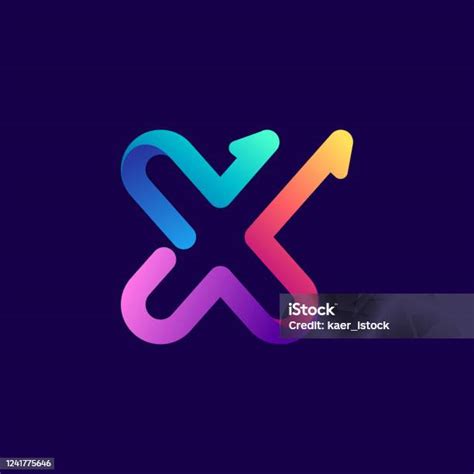 화살표가 있는 X 문자 로고 로고에 대한 스톡 벡터 아트 및 기타 이미지 로고 알파벳 X 화살표 Istock