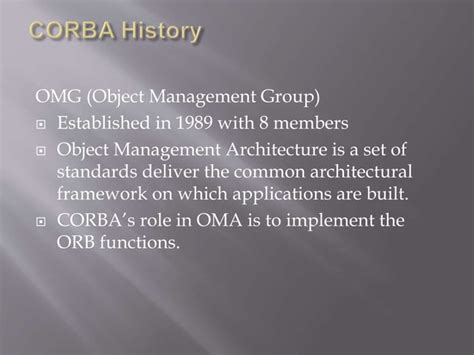 Common Object Request Broker Architecture Pptx