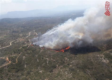 Incendio Forestal De Llutxent Y Alto Riesgo De Incendios En Casi Todo