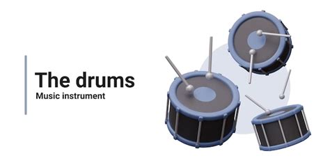 Premium Vector Realistic Drum With Sticks Collection Of Models In Different Positions