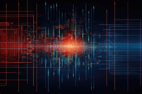 Cyber Attacks Abstract Background With Virtual Hacks Stock Illustration Illustration Of