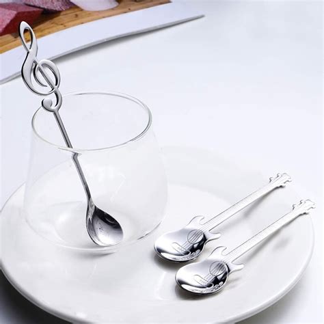 Badu Bg Лъжички за кафе 6 пакета креативни сладки чаени лъжички от неръждаема стомана с