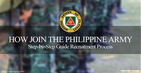 Gobyerknows How To Join The Philippine Army Csc Candidate Soldier Course Application Process