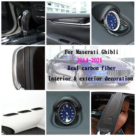 100 실제 탄소 섬유 마세라티 지브리 14 21 자동차 창 센터 B C 필러 센터 필러 트림 스티커 자동차 액세서리 자동차 키트크로뮴 스타일링 Aliexpress