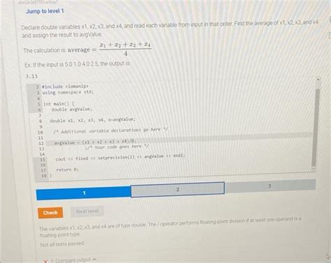 Solved How Do I Find The Average Of X1 X2 X3 And X4 And