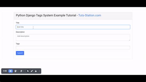 python django tags system example tutorial — tuts bhavesh