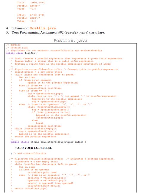 Solved Infix To Postfix Complete Two Methods In Java Chegg