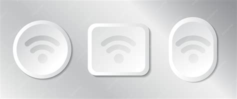 Premium Vector Wi Fi Internet Signal Button Vector Set 3d Virtual