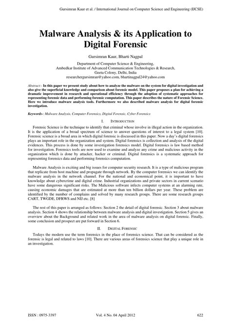 Pdf Malware Analysis And Its Application To Digital Forensic