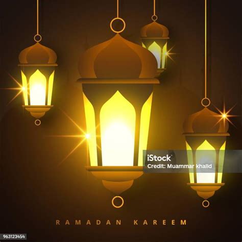 라마단 카림 개념 배너 이슬람 기하학적 패턴 및 아랍어 서 예 번개 전통 등불 문와 흰색 배경 색상에 별 벡터 일러스트 레이 션 0명에 대한 스톡 벡터 아트 및 기타 이미지