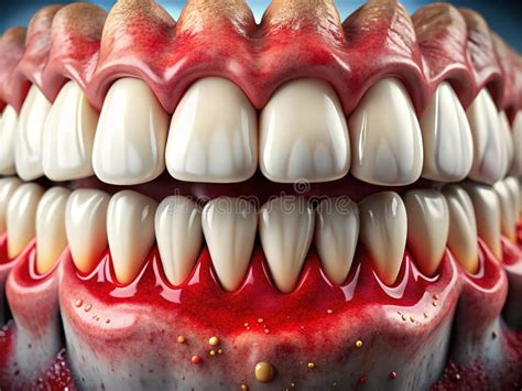 3d Double Exposure Visualization Of Gingivitis Bleeding Gums White