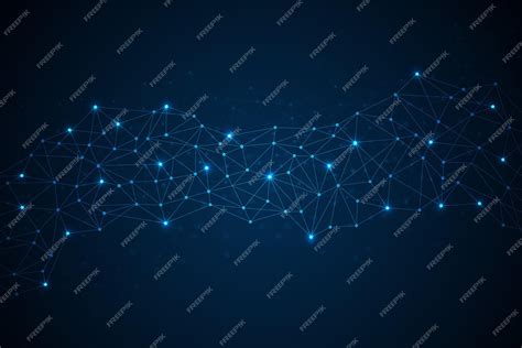 Premium Vector Geometric Connected Abstract Background Connecting