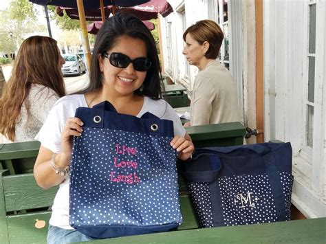 Navy Dancing Dot Essentials Storage Tote And Go To Tote Perfect For A