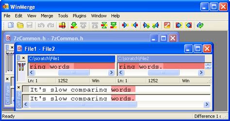 Comparing And Merging Text Files Winmerge Documentation
