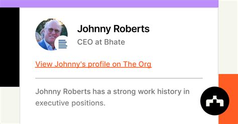 Johnny Roberts Ceo At Bhate The Org