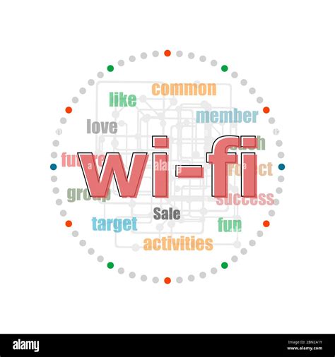 Text Wi Fi Web Design Concept Word Collage With Different Association Terms Stock Photo Alamy