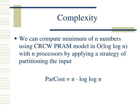 Ppt Optimal Pram Algorithms Efficiency Of Concurrent Writing