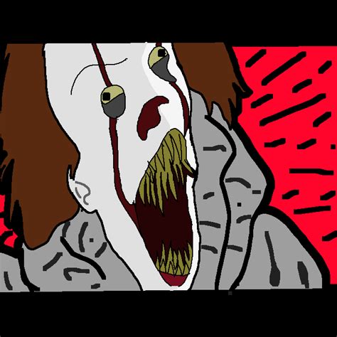 Pennywise Mouth Open Drawing Pennywise Windows Stays Up All The Time