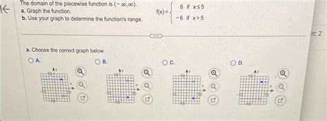 Solved The Domain Of The Piecewise Function Is A Chegg