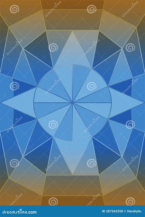 Abstract Geometric Line Style Design With Color Gradient Background Stock Illustration