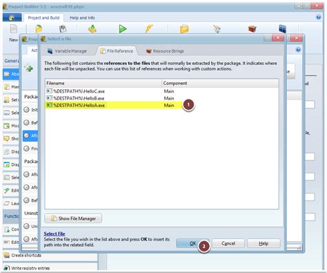 run multiple exe files after extraction paquet builder