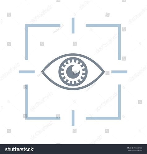 Retina Scanner Animation Outline Style Stock Vector Royalty Free