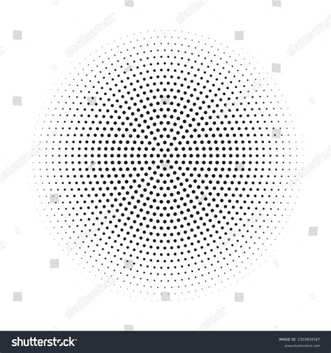 Halftone Monochrome Pattern Dots Minimalism Vector Stock Vector