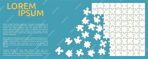Premium Vector Simple Jigsaw Puzzle Template Pieces On Right Side