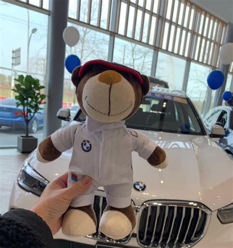 새차선물 Bmw 오토바이 자동차 곰인형 테디베어 귀여운 차량용 장식소품 곰돌이 굿즈 피규어