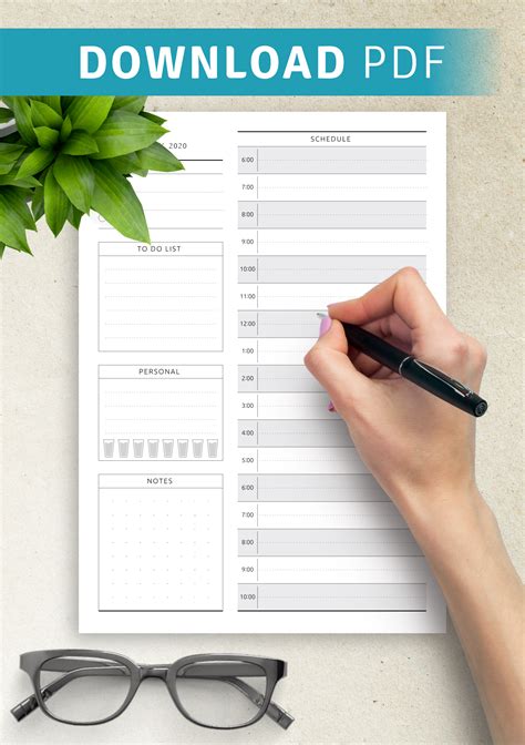 Download Printable Dated Daily Planner Original Style PDF