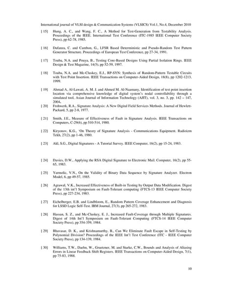 A Simulation Experiment On A Built In Self Test Equipped With