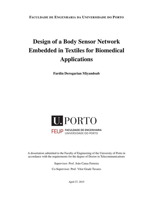 Pdf Design Of A Body Sensor Network Embedded In Textiles For