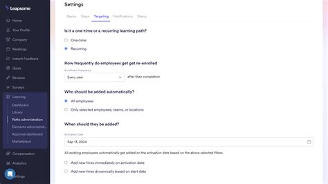 Recurring Learning Paths Leapsome