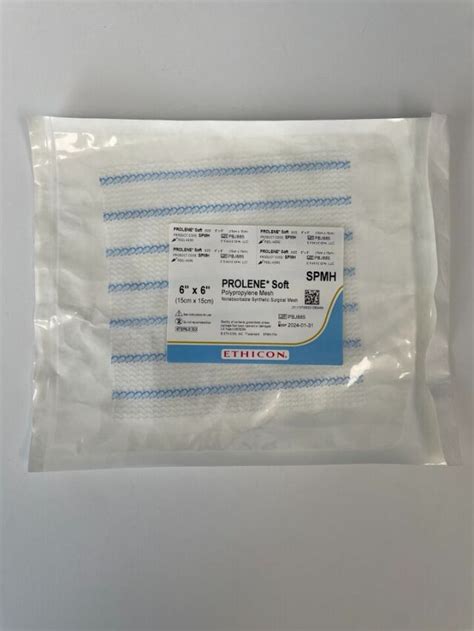 New Ethicon Spmh Prolene Flat Hernia Mesh 15 X 15 Cm Square Disposables General For Sale