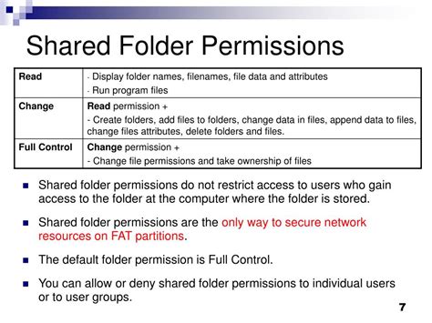 Ppt File Systems Security Shared Folders And Ntfs Permissions Efs
