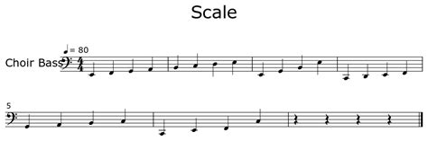 Scale Sheet Music For Choir Tenor