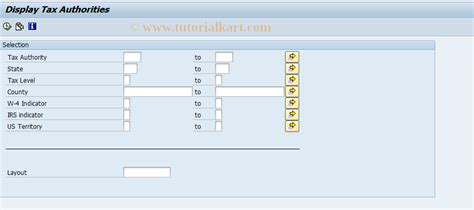 P M TAUTH SAP Tcode Display Tax Authorities