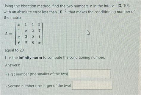 Solved Urgent Please Using The Bisection Method Find