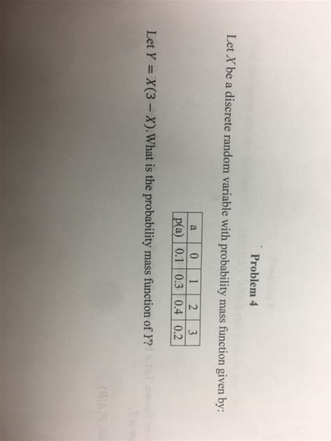 Solved Problem 4 Let X Be A Discrete Random Variable With