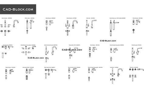 Kitchen Faucets Cad Blocks Download Free