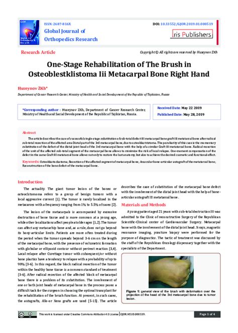 Pdf Ewings Sarcoma Of 4th Metacarpal Bone Of Right Hand A Rare Case