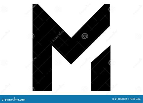 Пример шаблона логотипа буквы м Иллюстрация вектора иллюстрации насчитывающей дом конспектов