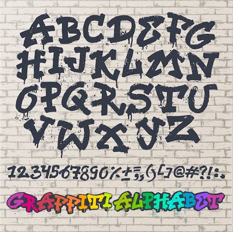 검은 손으로 그린 숫자 무료 벡터