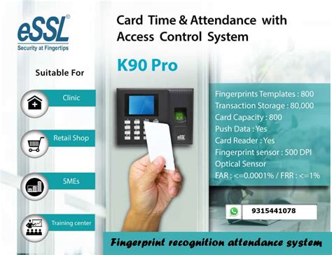 Fingerprint Time Attendance Essl K90 Pro Biometric Attendance